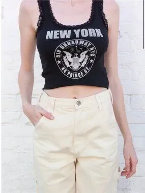 Brandy Melville | Tops | Brandy Melville J Galt Ronnie New York Lace ...